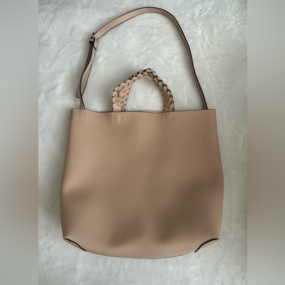 jules & Kae | Bags | Jules Kae Nude Large Tote W Crossbody Strap Great ...